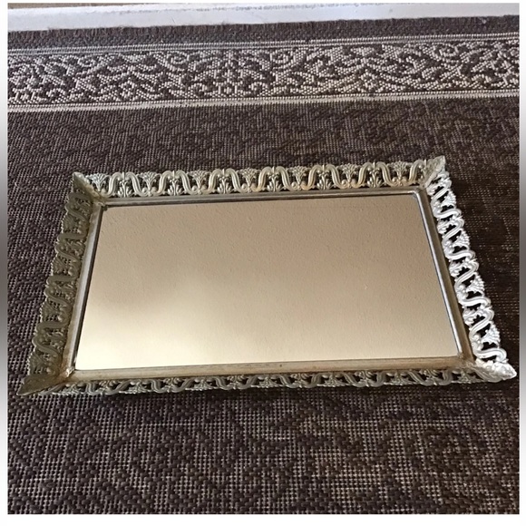 Accents | Vintage Vanity Mirror Tray Rectangular Silver Tone Dresser 145 X 975 | Poshmark